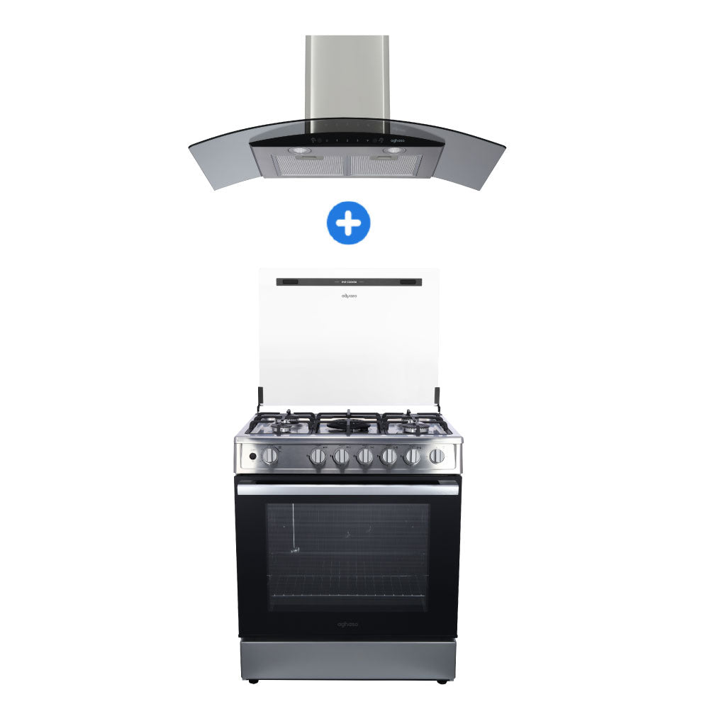 COMBO: COCINA PROFESIONAL HIGH FLAME + CAMPANA AGHASO CHIMENEA 90 CM ...